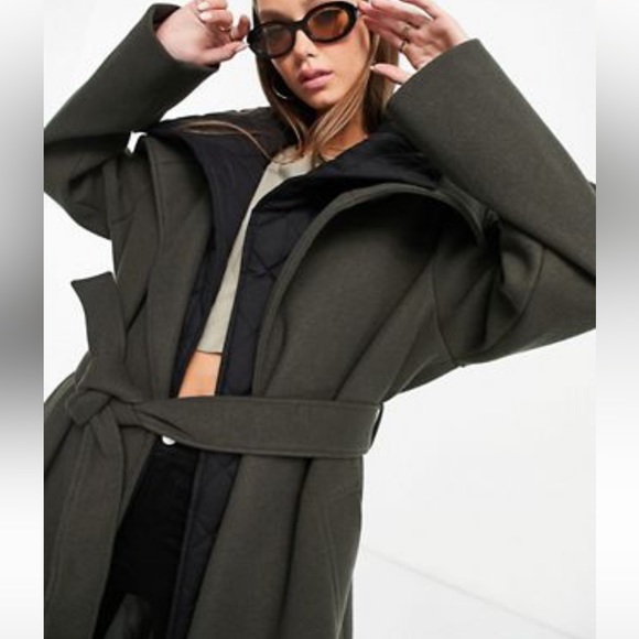 ASOS | Jackets & Coats | Asos Design Oversized Hybrid Quilted Coat In ...